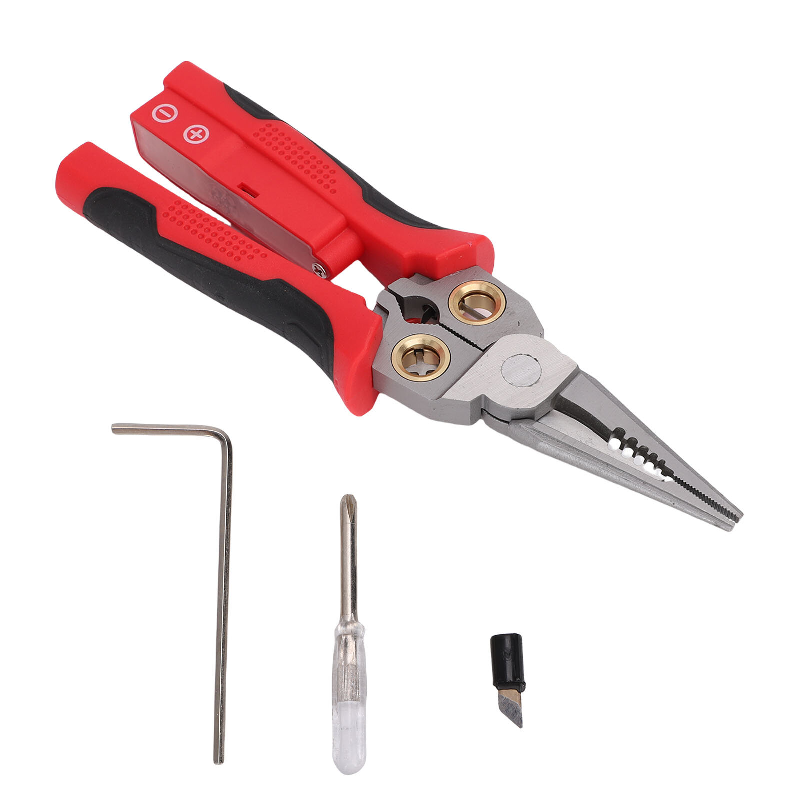 Инструмент для зачистки проводов 8 в 1 с функцией проверки напряжения, электрический кабельный резак, щипцы, плоскогубцы для электрика