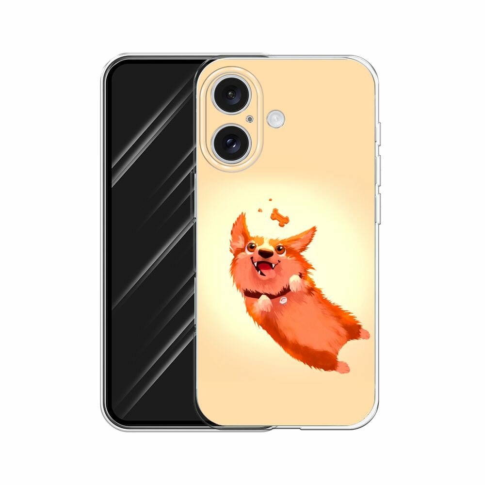 Чехол на Apple iPhone 16 / Айфон 16 с принтом Корги печенька — фото 1