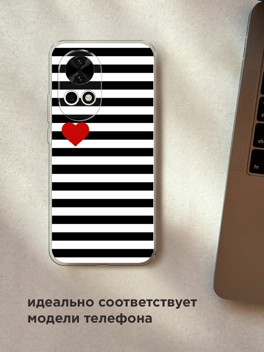 Чехол на Huawei Nova 12/Nova13 / Хуавей Нова 12/Нова 13 с принтом "Красное сердце" — фото 1