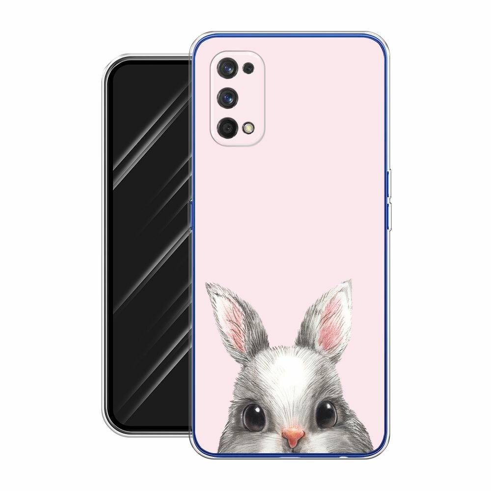 Чехол на Realme 7 Pro / Реалми 7 Про с принтом "Карандашный кролик 1 - 8 марта" — фото 1
