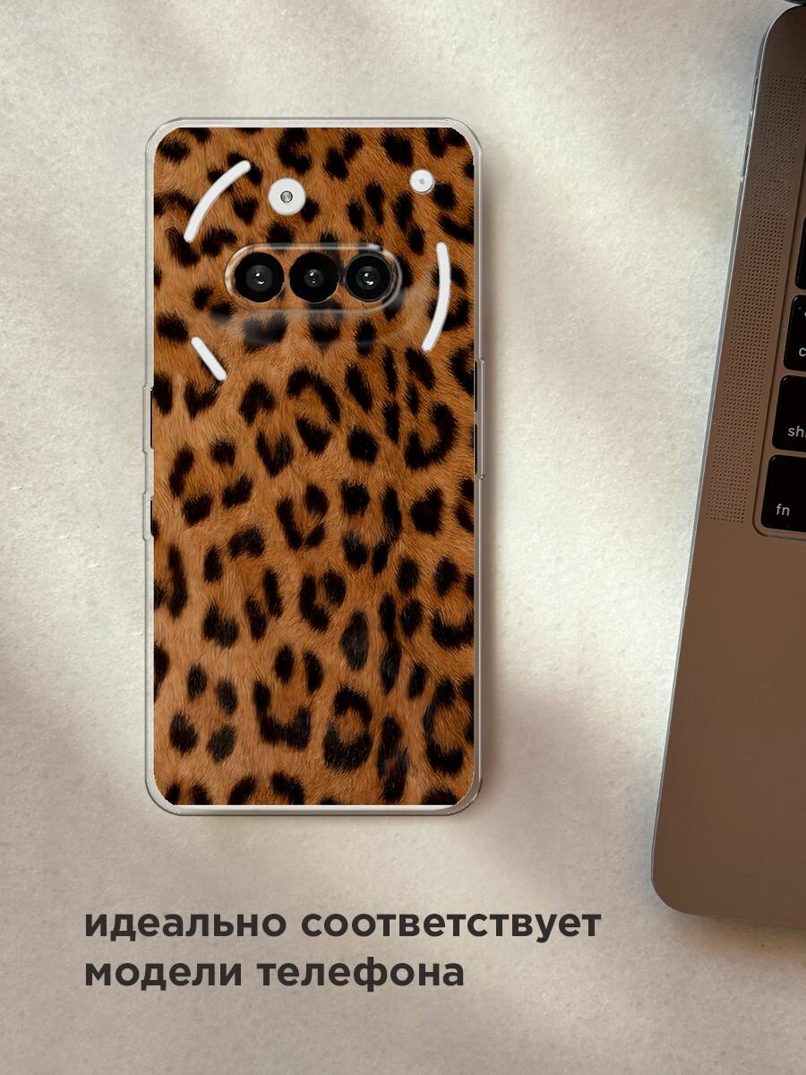 Чехол на Nothing Phone 3a / Нотинг Фон 3а с принтом "Мех леопарда" — фото 1