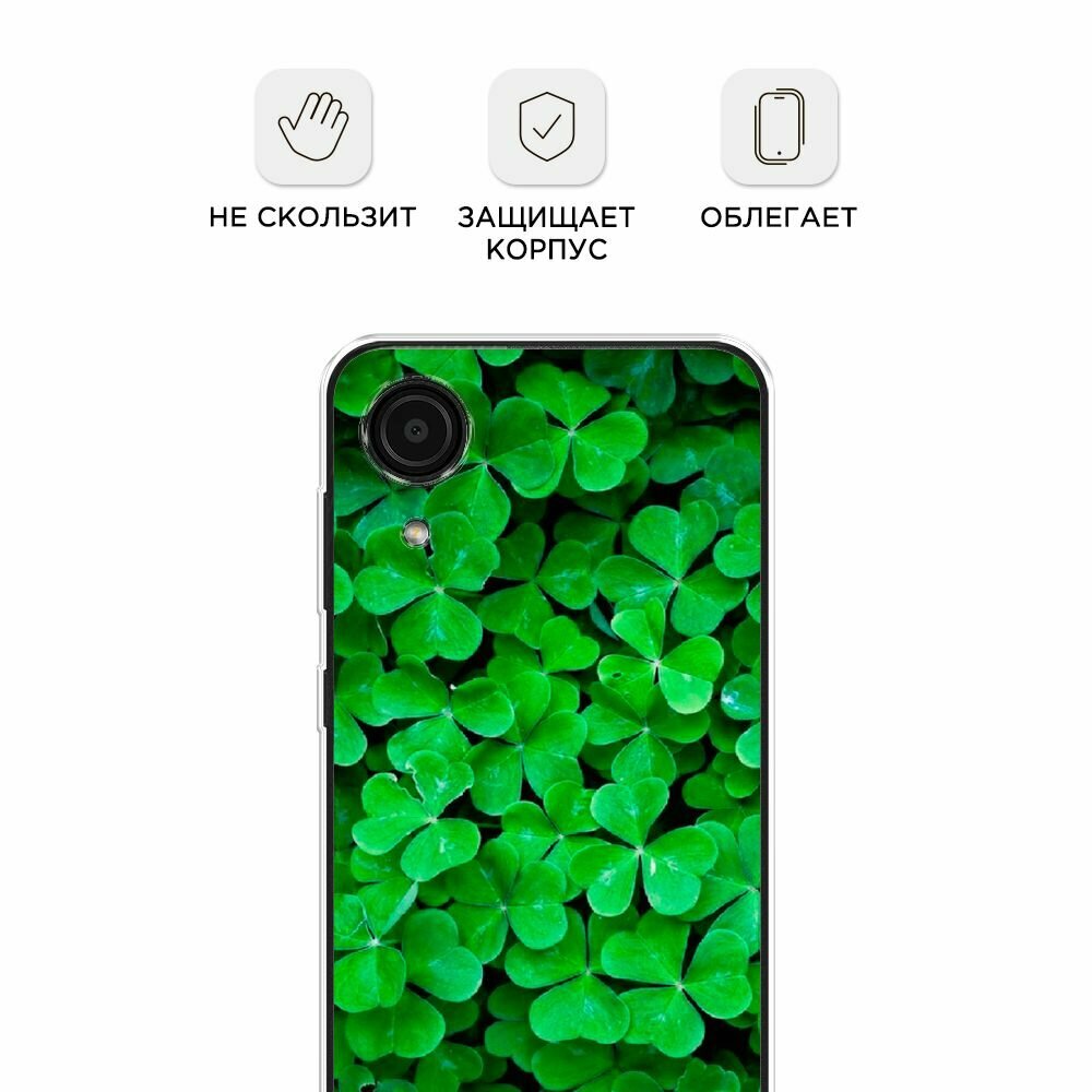 Чехол на Samsung Galaxy A03 Core / Самсунг Галакси А03 Core с принтом "Клевер" — фото 1