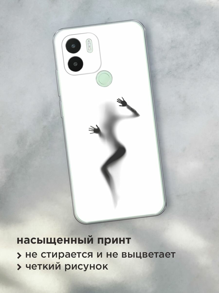 Чехол на Xiaomi Redmi A1+/Redmi A2+/Poco C51/C50 / Редми A1+ с принтом "Девушка в душе" — фото 1