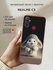 Чехол на Realme C3 / Реалми C3 с принтом "Белый крольчонок в шапке"