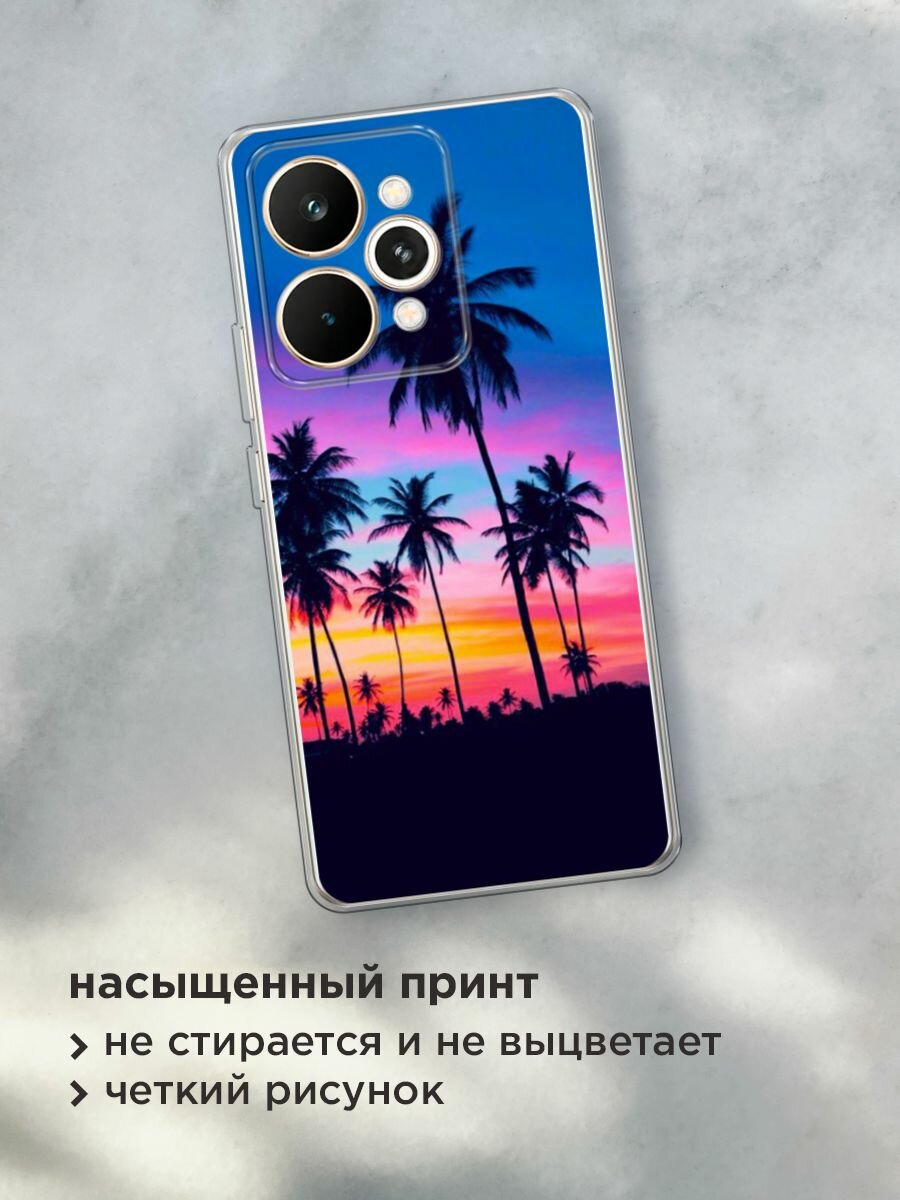 Силиконовый чехол на Realme 15 Pro / Реалми 15 Про с принтом "Закат 5" — фото 1