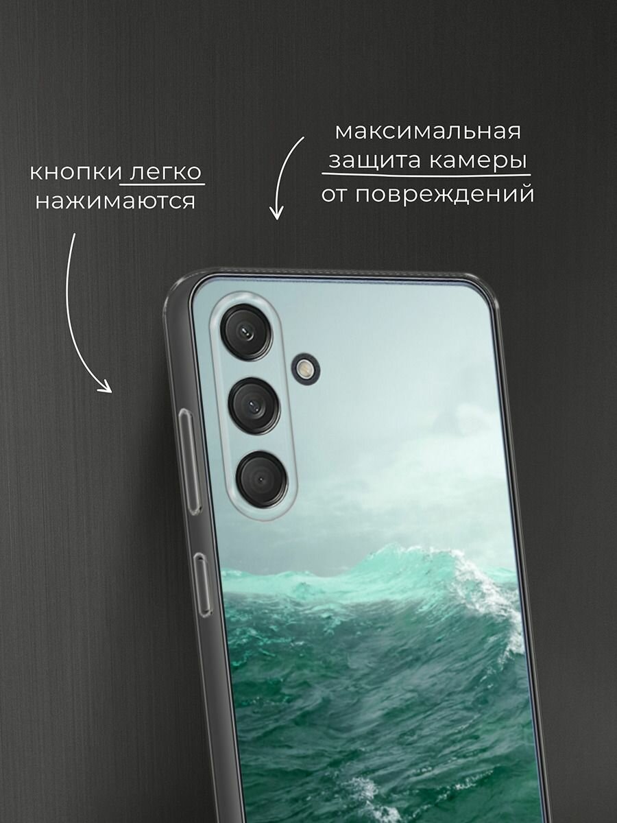 Чехол на Samsung Galaxy M55 / Самсунг M55 с принтом "Волны 12" — фото 1