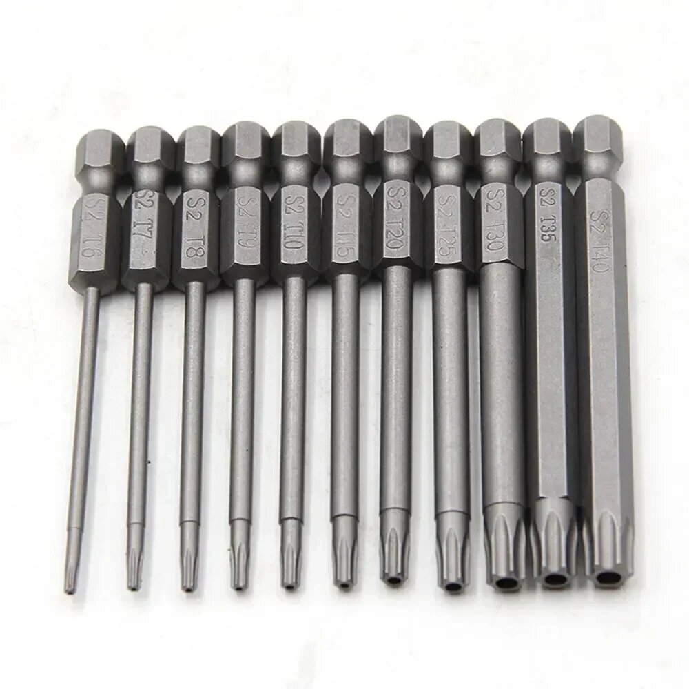 Набор бит Torx S2, 11 шт, 75 мм