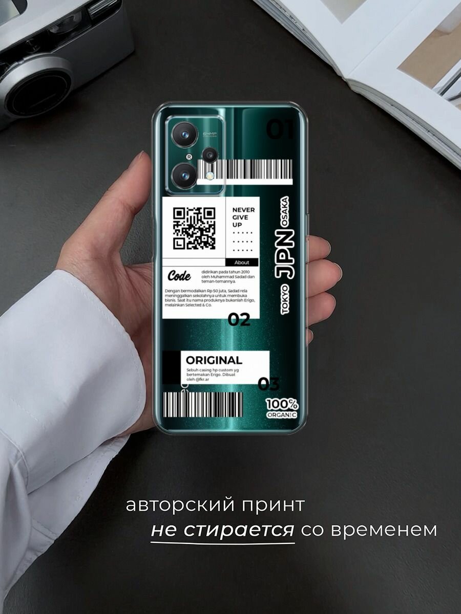 Чехол на Realme 9 Pro/9 5G / Реалми 9 Про/ 5G с принтом "JPN", прозрачный — фото 1
