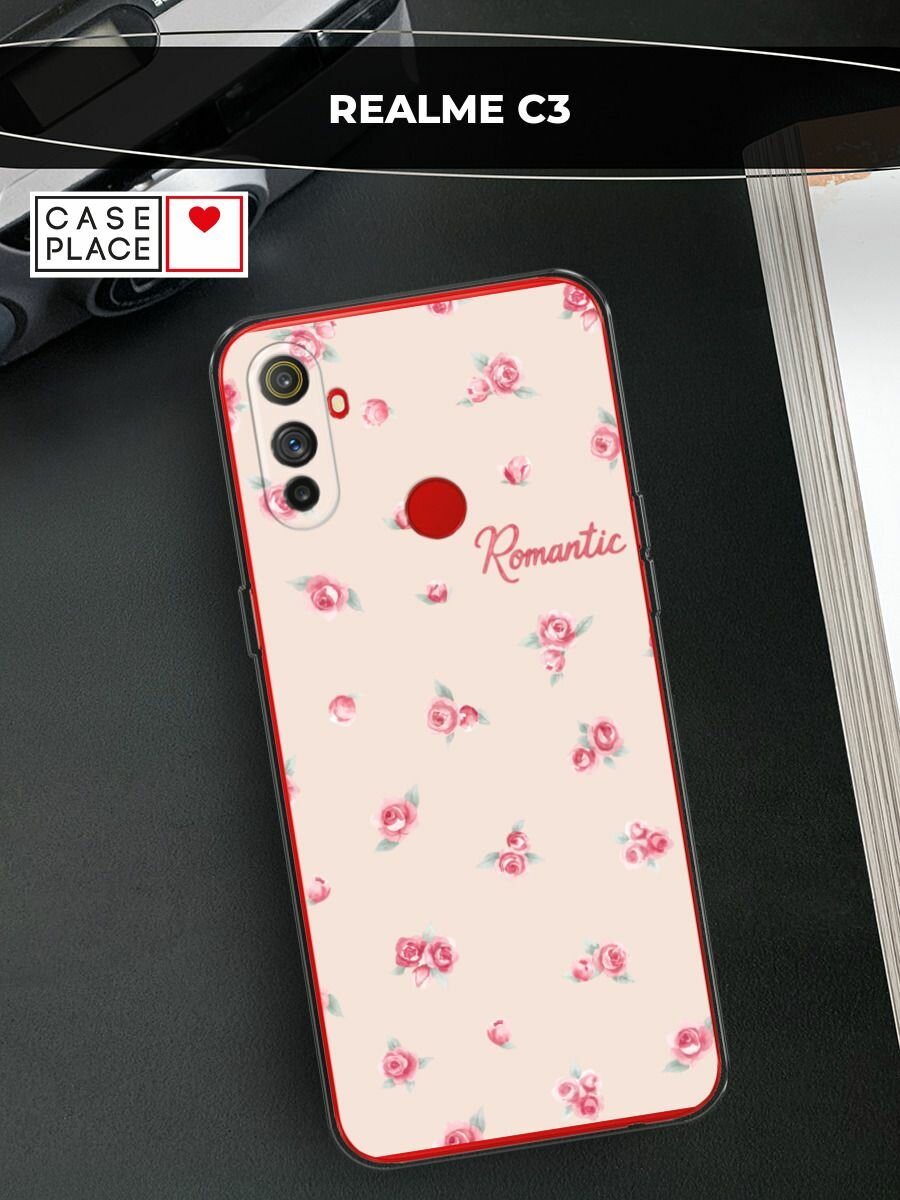 Силиконовый чехол на Realme C3 / Реалми C3 с принтом "Romantic"