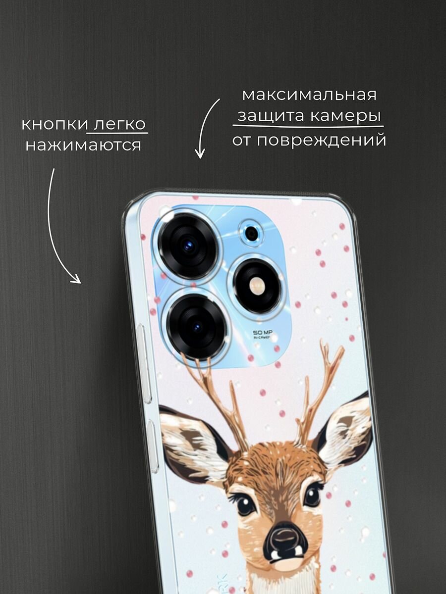 Чехол на Tecno Spark 10 Pro / Текно Спарк 10 Про с принтом "Гордый олень 3" — фото 1