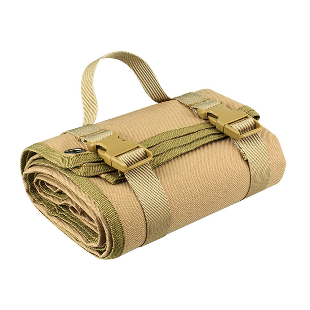 Коврик для открытия влево из нейлона с системой Molle для отдыха на открытом воздухе, кемпинга, тренировок, пикника, черный/зеленый/хаки/камуфляж Один/камуфляж Два, 900D нейлон, развернутый размер 200*75см, свернутый размер 22*16см, вес упаковки около