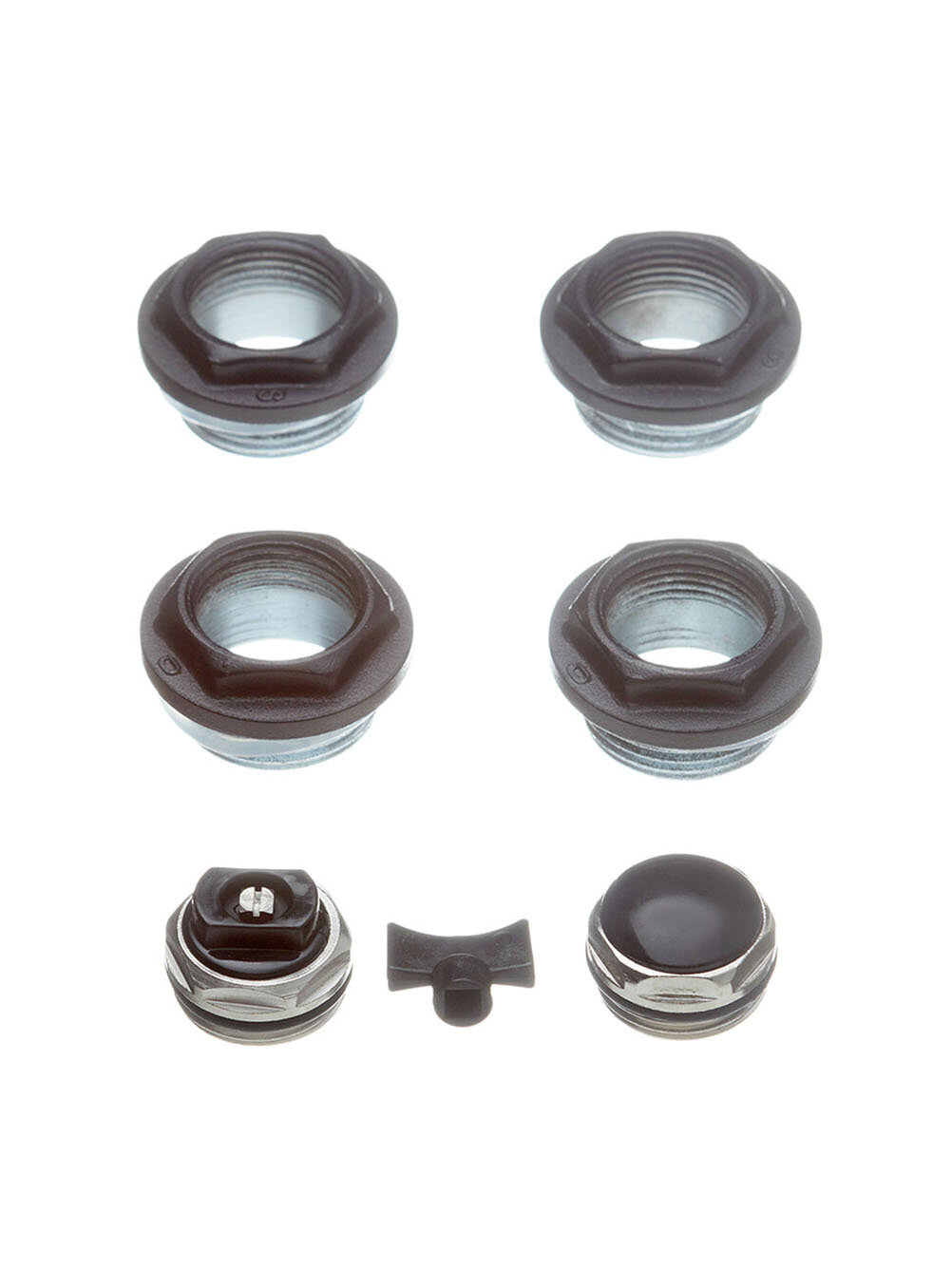 Набор присоединительный 1" х 3/4" для радиатора черный (RT03-1/RT03.1-1)