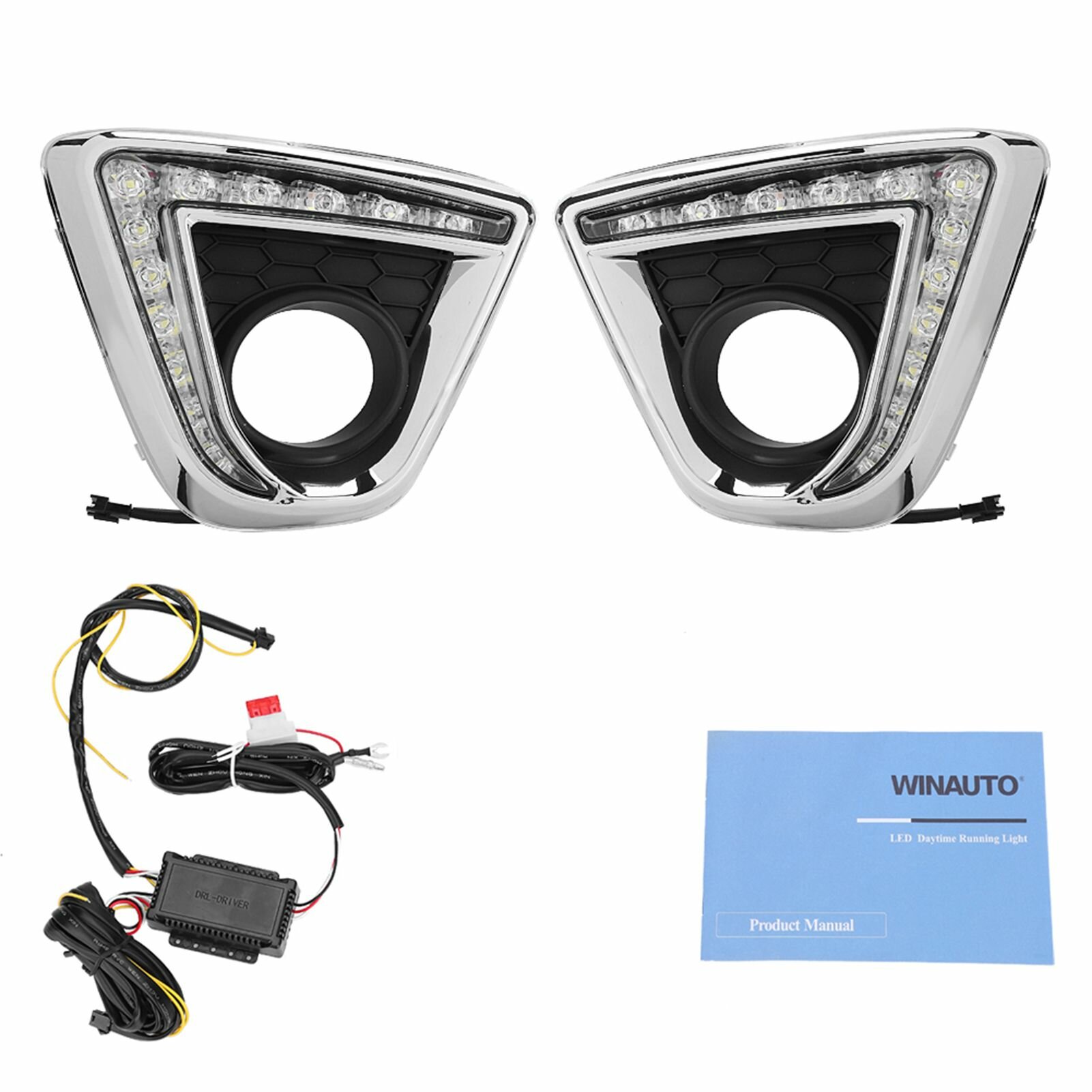 1 пара автомобильных дневных ходовых огней, указатель поворота, DRL, светодиодные фары, противотуманная фара, крышка для Mazda CX-5 12-15