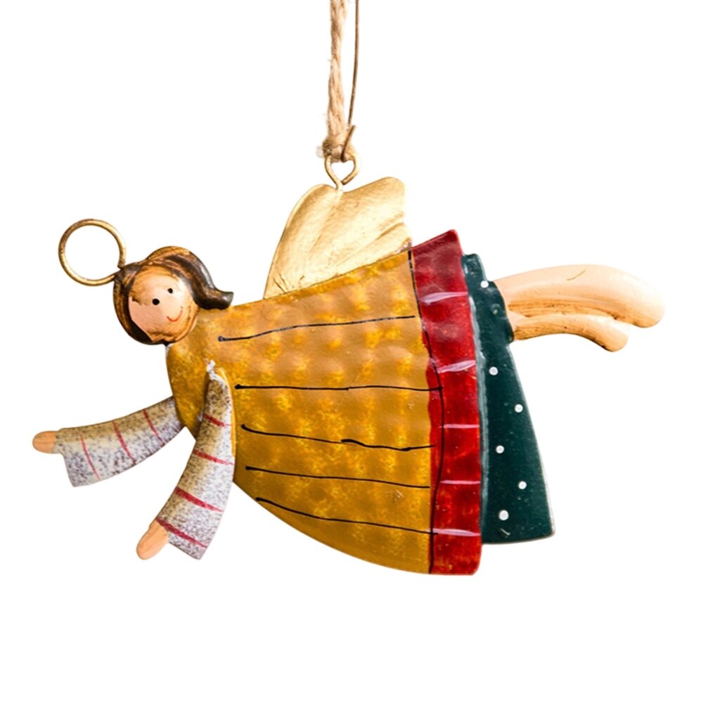 Рождественское Украшение Старика-ангела Из кованого Железа-C4 Angel