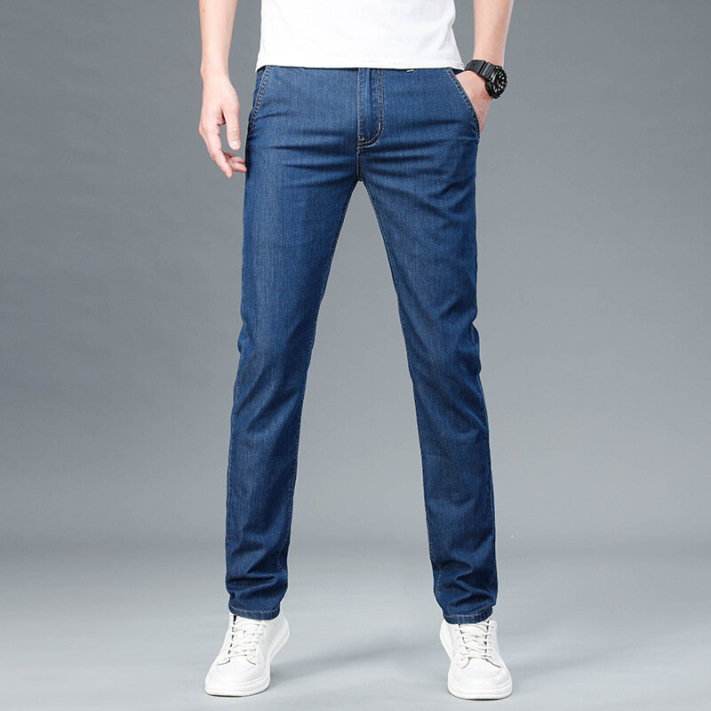 Мужские джинсы Чистый цвет / прямые B1, LI Mall талии_33