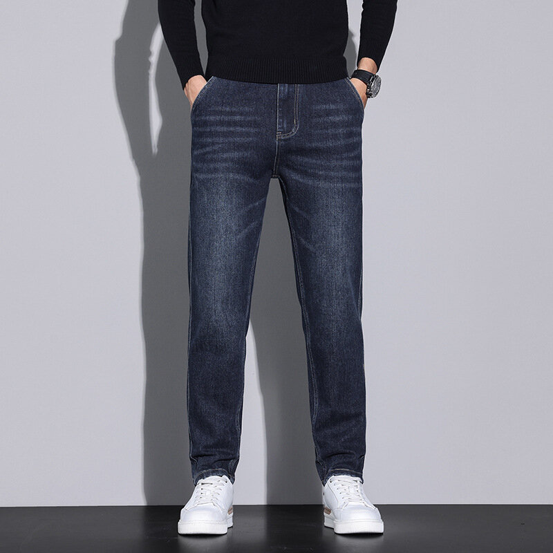 Мужские джинсы Чистый цвет / прямые B1, LI Mall талии_32