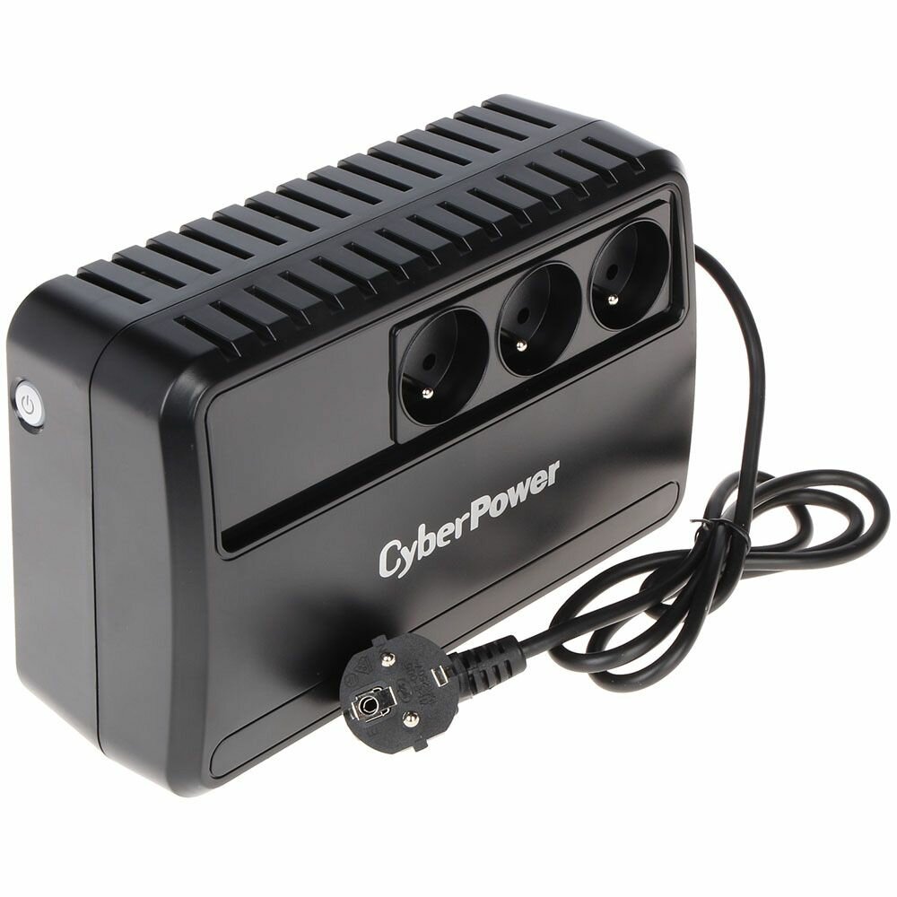 CyberPower BU600E Источник бесперебойного питания 600VA/360W, 3 розетки (Schuko), линейно-интерактивный — фото 1