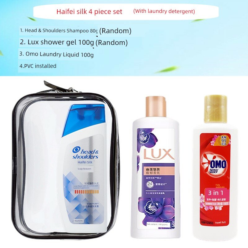 Набор дорожных туалетных принадлежностей от известного бренда, портативные пробники шампуня и геля для душа, маленькие