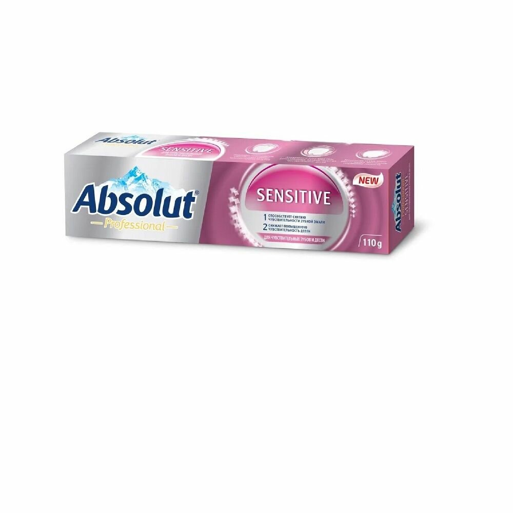 Зубная паста ABSOLUT Professional sensitive, для чувствительных зубов и десен, 110 г