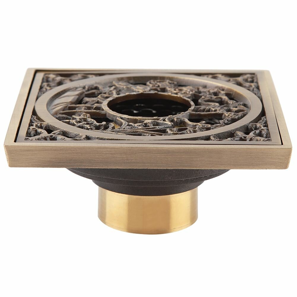 Античный латунный сливной трап 10 см, решетка для душа #4