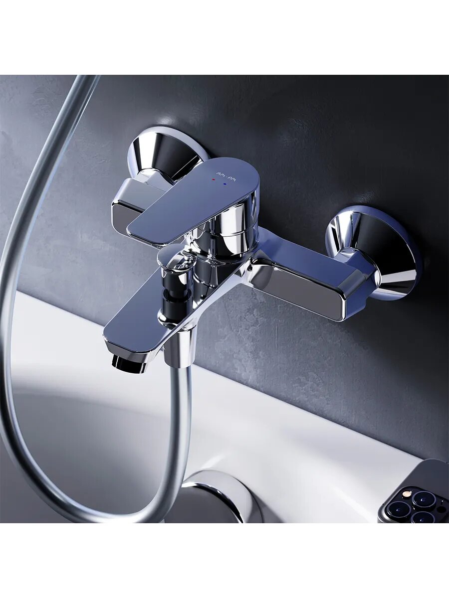 Смеситель для ванны AM.PM Sync, цвет хром, короткий, с аэратором