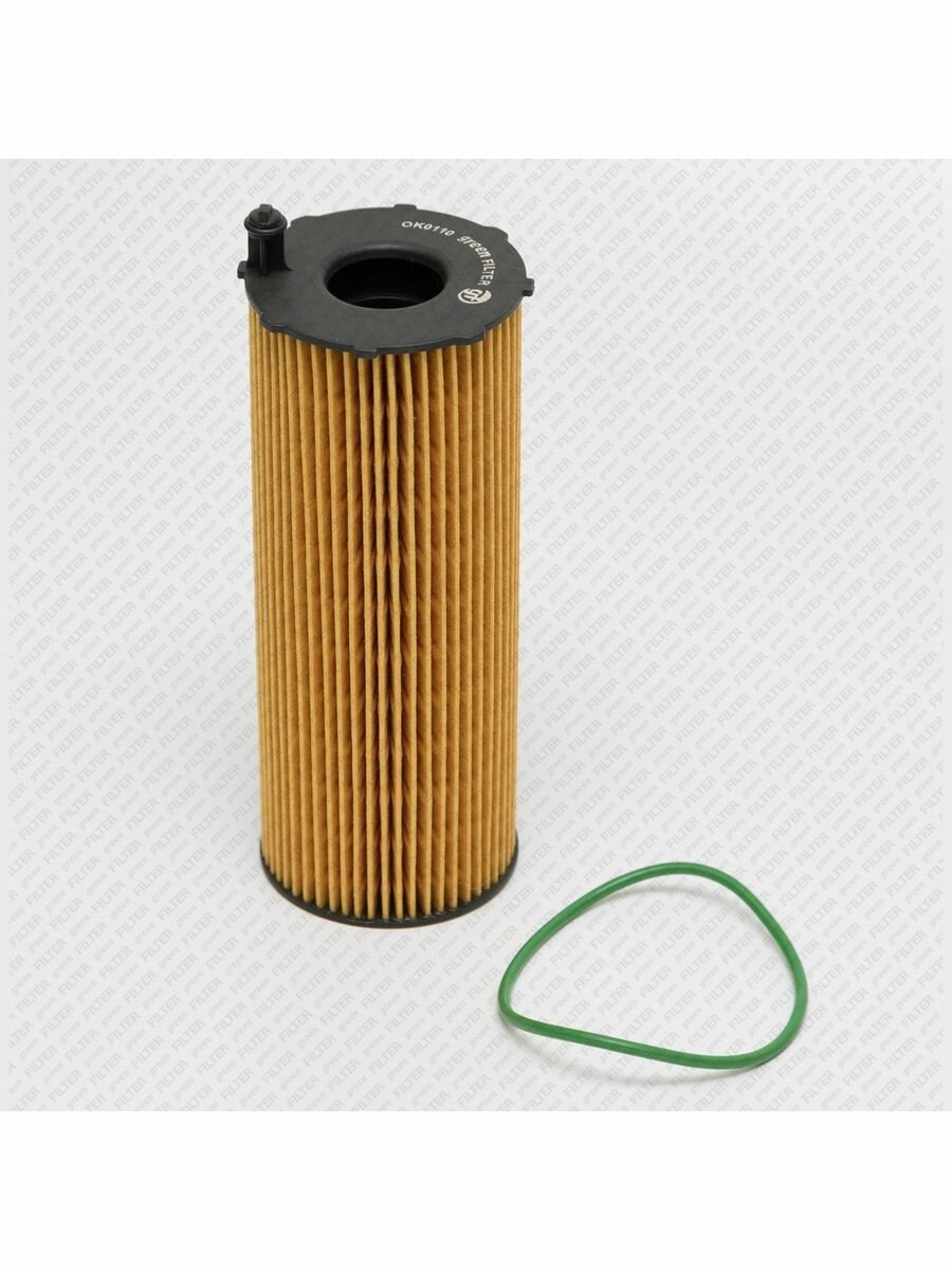 Фильтр масляный (картридж) GREEN FILTER OK0110 для Audi A4, Volkswagen Phaeton, Touareg / Ауди А4, Фольксваген Фаэтон, Туарег