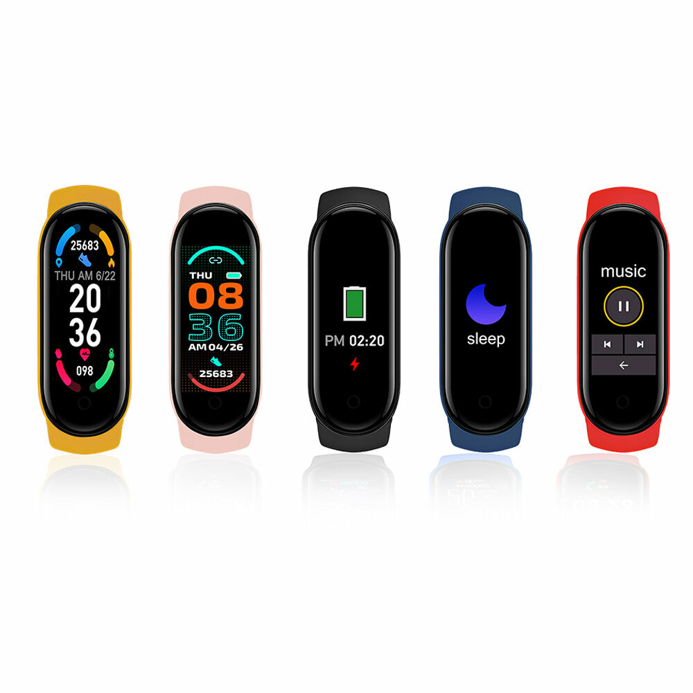 Умные часы M6, 0.96 дюйма, монитор пульса/сна, цветной экран, IP67, фитнес-браслет