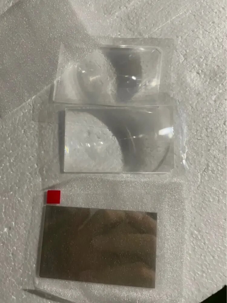 2 совместимых объектива Френеля + 1 совместимое поляризационное стекло для проектора HD и AI 66 x 40 мм