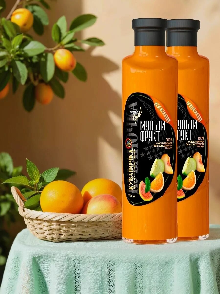 Кубаночка Нектар мультифрукт 750 мл. (набор из 2шт)