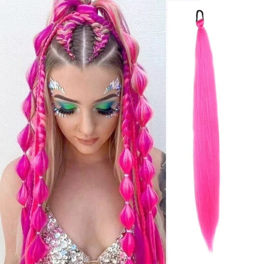 Синтетический длинный прямой хвост allaosify 2 pcs, PY201-5