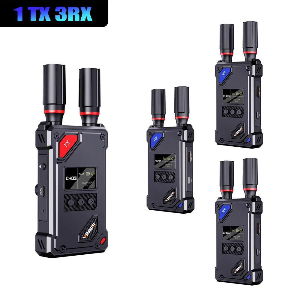 VRRIIS Беспроводной HDMI-удлинитель 450 м, 1TX 3RX, EU Plug