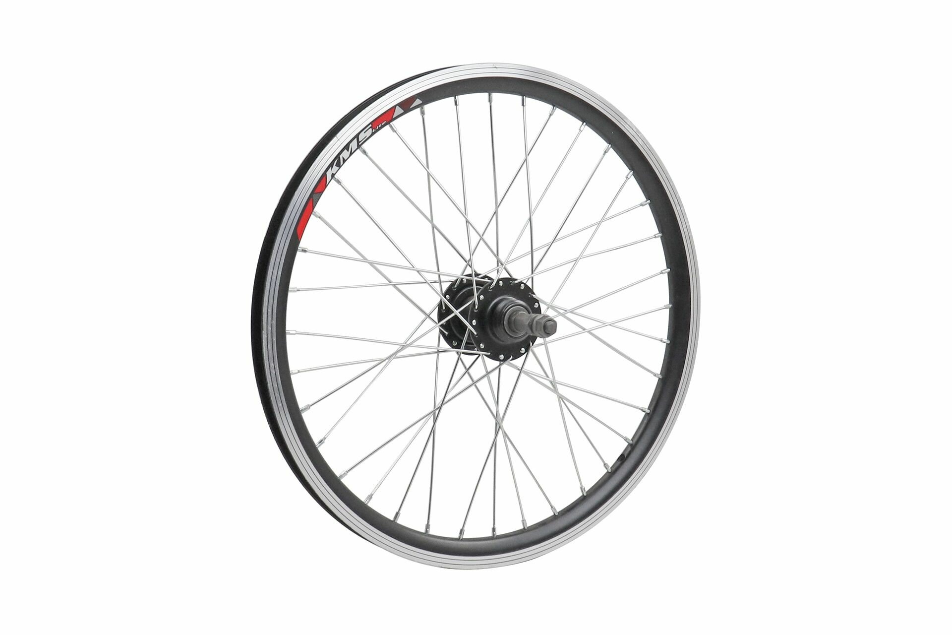 Обод 20" 2-х слойный (алюм.) задний в сборе с втулкой под диск на 6 болтов, под трещетку, черный