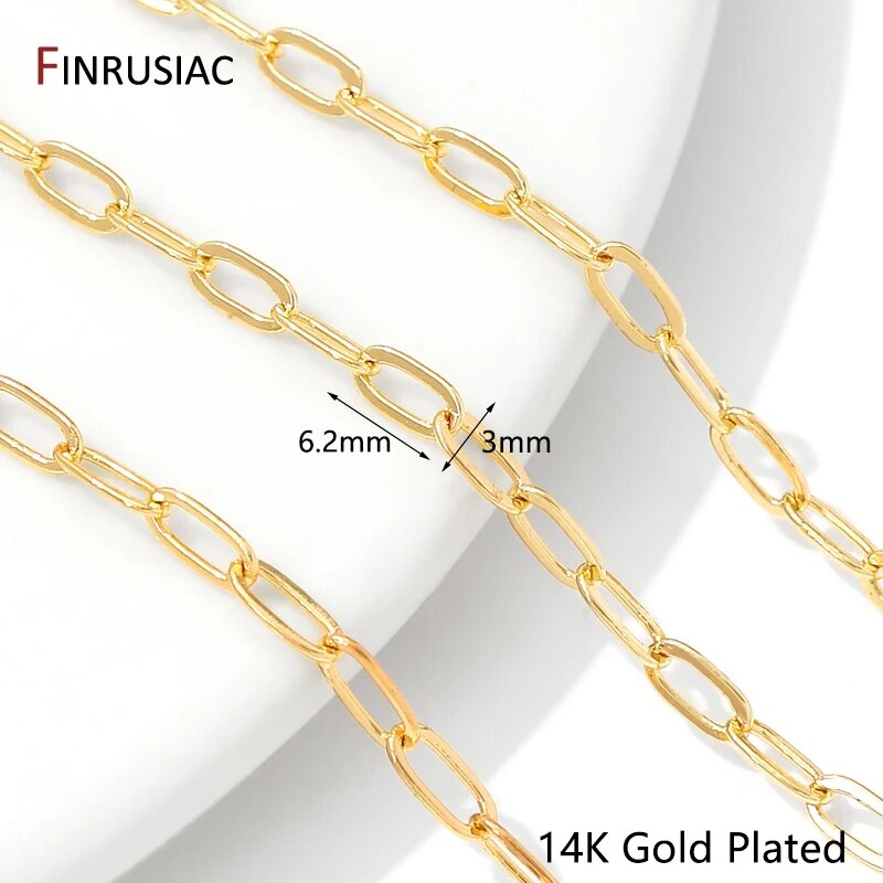 Цепочка латунная позолоченная 14K FINRUSIAC