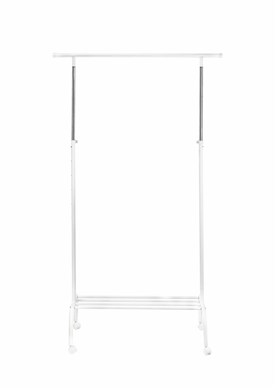 Вешалка напольная белая с перекладиной, 110 x 30 x 5.5см