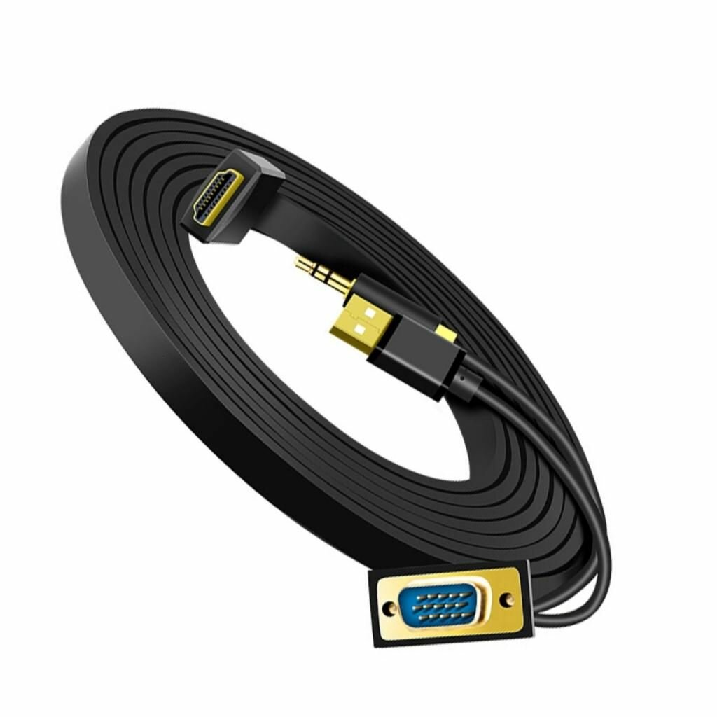 1 кабель vga-hdmi для подключения аудио, компьютерного монитора, телевизионного проектора-1 метр
