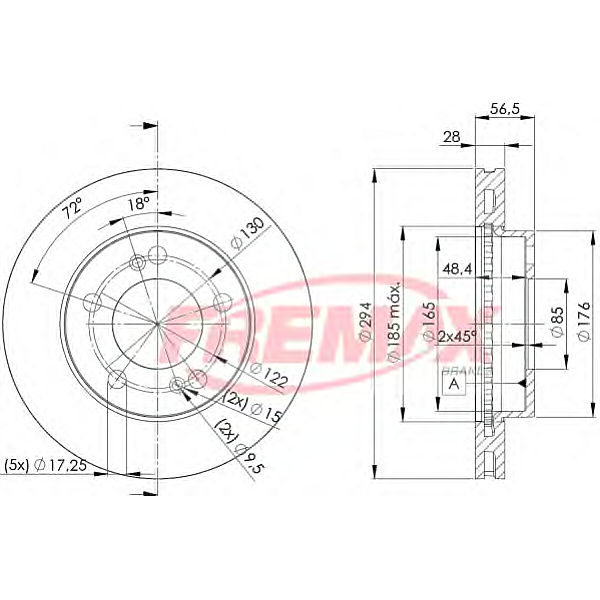 FREMAX BD-8674 (4144109100) диск тормозной передний\ ssangyong kyron d20 / d27 / e23 05 (Комплект 2 штуки)