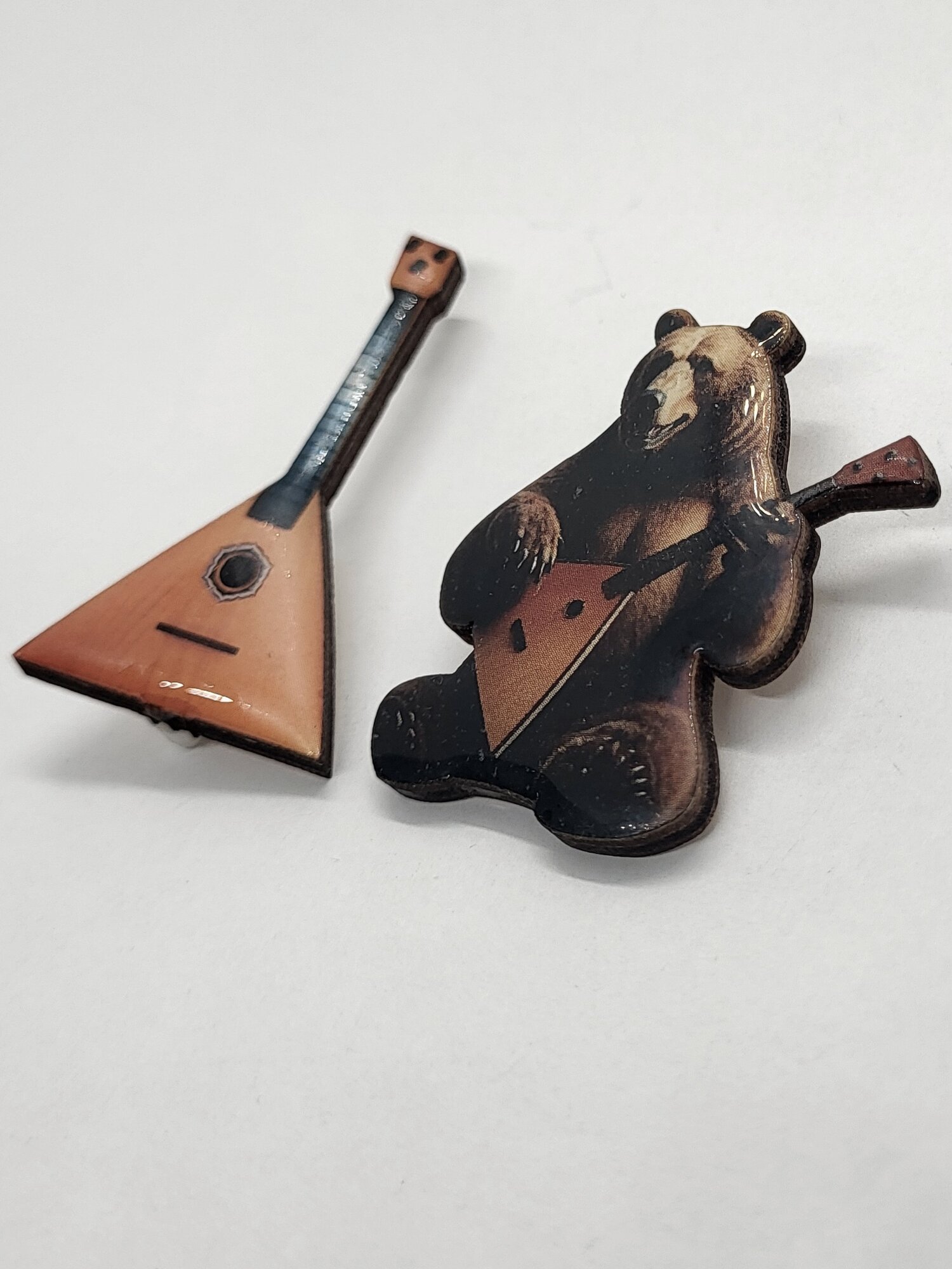 Комплект брошей, эпоксидная смола