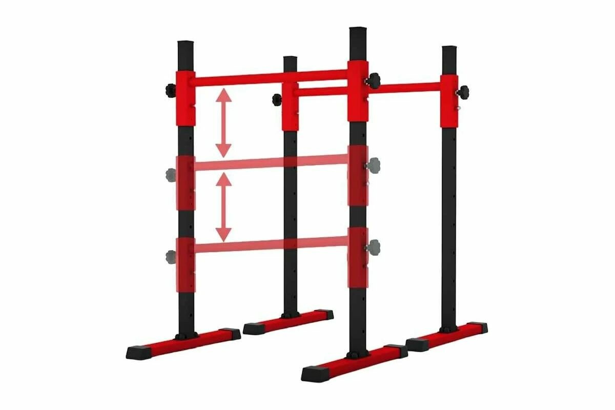 Напольные брусья-Хайлетсы BARFITS New AGe 1.0, черный/красный