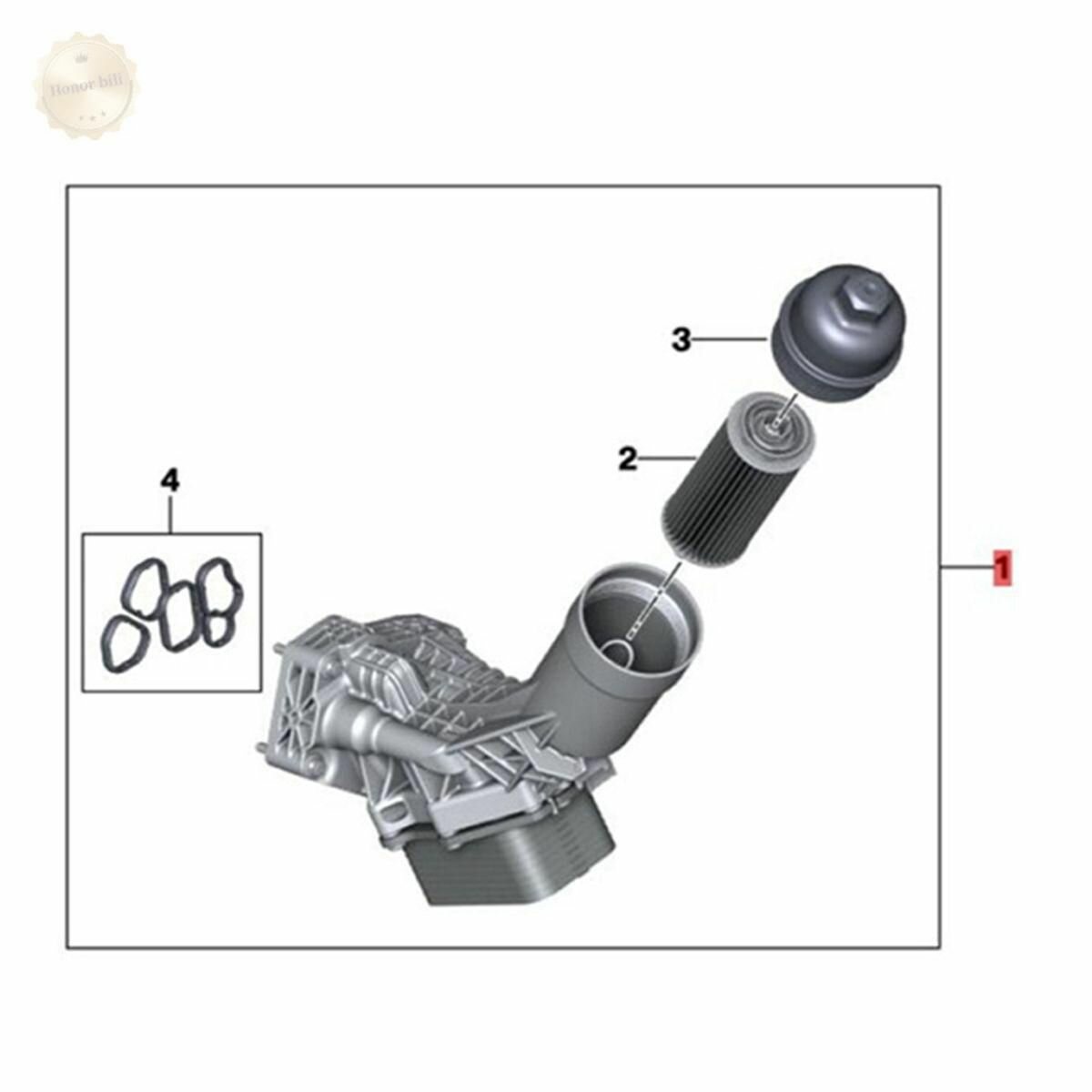 Модернизированный алюминиевый масляный фильтр двигателя охладитель в сборе 11428580414 для X3 X4 G20 G28 G01 G02 G04 G05 19-2023
