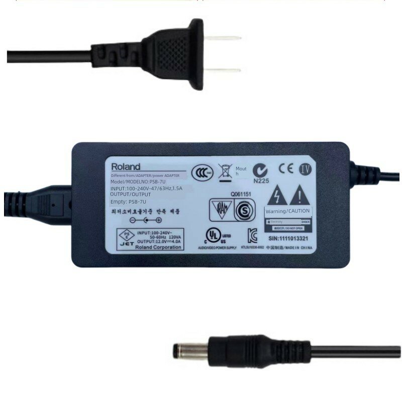 Питание 12В 4А для электронного пианино Roland PSB-7U с китайским разъемом для редактора клавиш