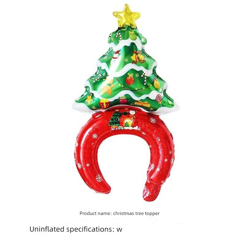 Рождественский воздушный шар из фольги на палочке: Дед Мороз, Снеговик, мультяшный персонаж, украшение для