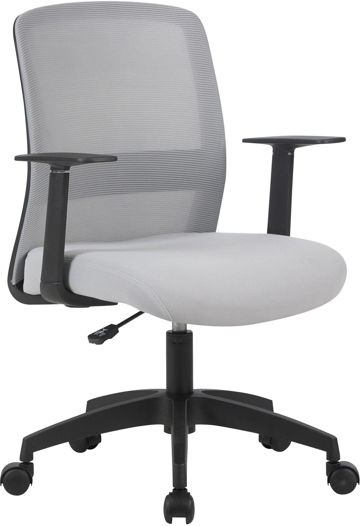 Кресло компьютерное Cactus CS-MC333-GY серый, сиденье серый, сетка/ткань, низк. спин. крестов. пластик, пластик черный