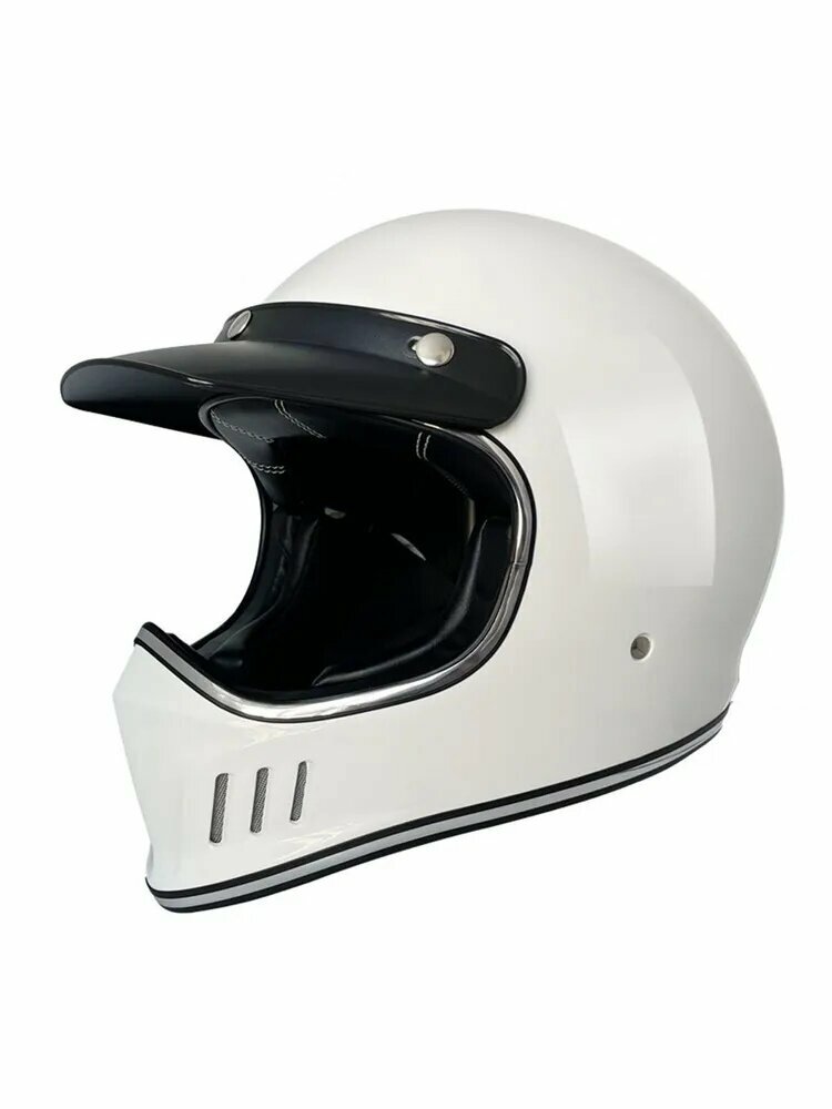 Мотошлем, цвет: белый, размер: L