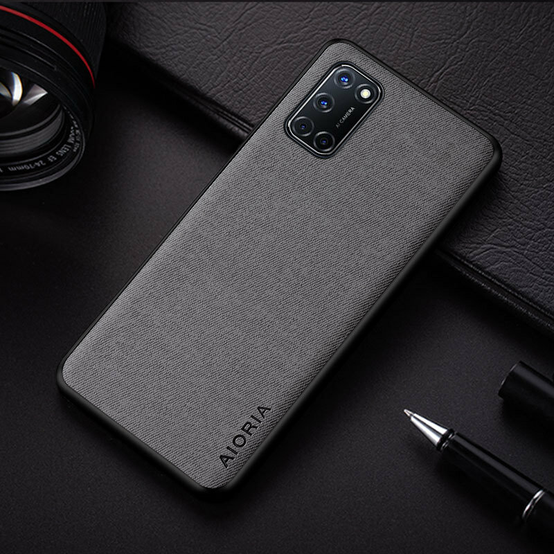Светло-серый велюровый чехол с мягкой текстурой для OPPO A92 International Edition, высококачественный и элегантный