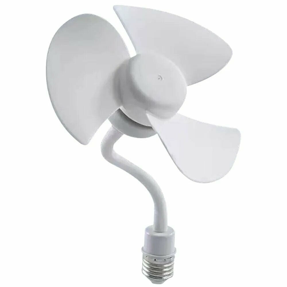 Потолочный вентилятор Мини-бесшумный потолочный вентилятор с бесщеточным двигателем для спален, общежитий и офисов (тип разъема E27), белый, слоновая кость