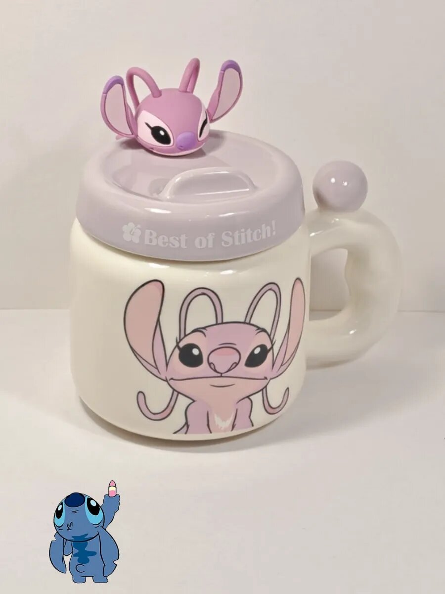 Кружка с подставкой для телефона Ангел