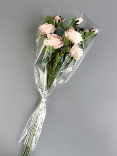 Пакет для цветов, конус, 10+34+60 см, прозрачный - набор из 10 штук