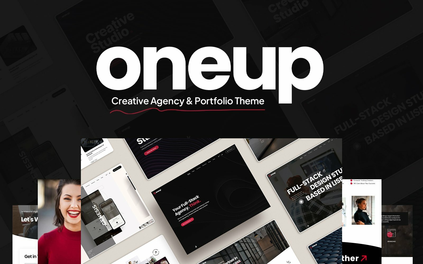 Подарочный сертификат на Шаблон для сайта Вордпресс с демоконтентом Oneup - Modern Agency & Portfolio WordPress Theme