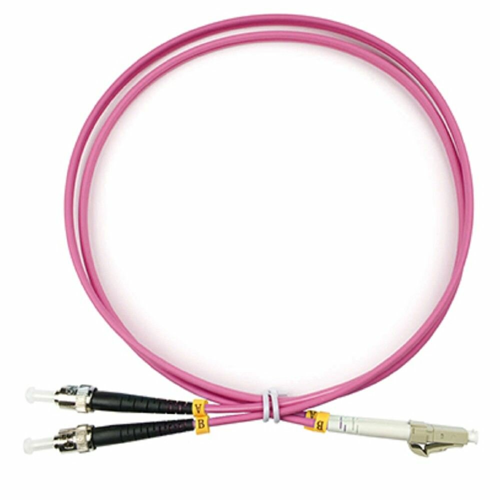 Cabeus Шнур оптический патч корд duplex LC - ST 50 125 mm OM4 1м LSZH