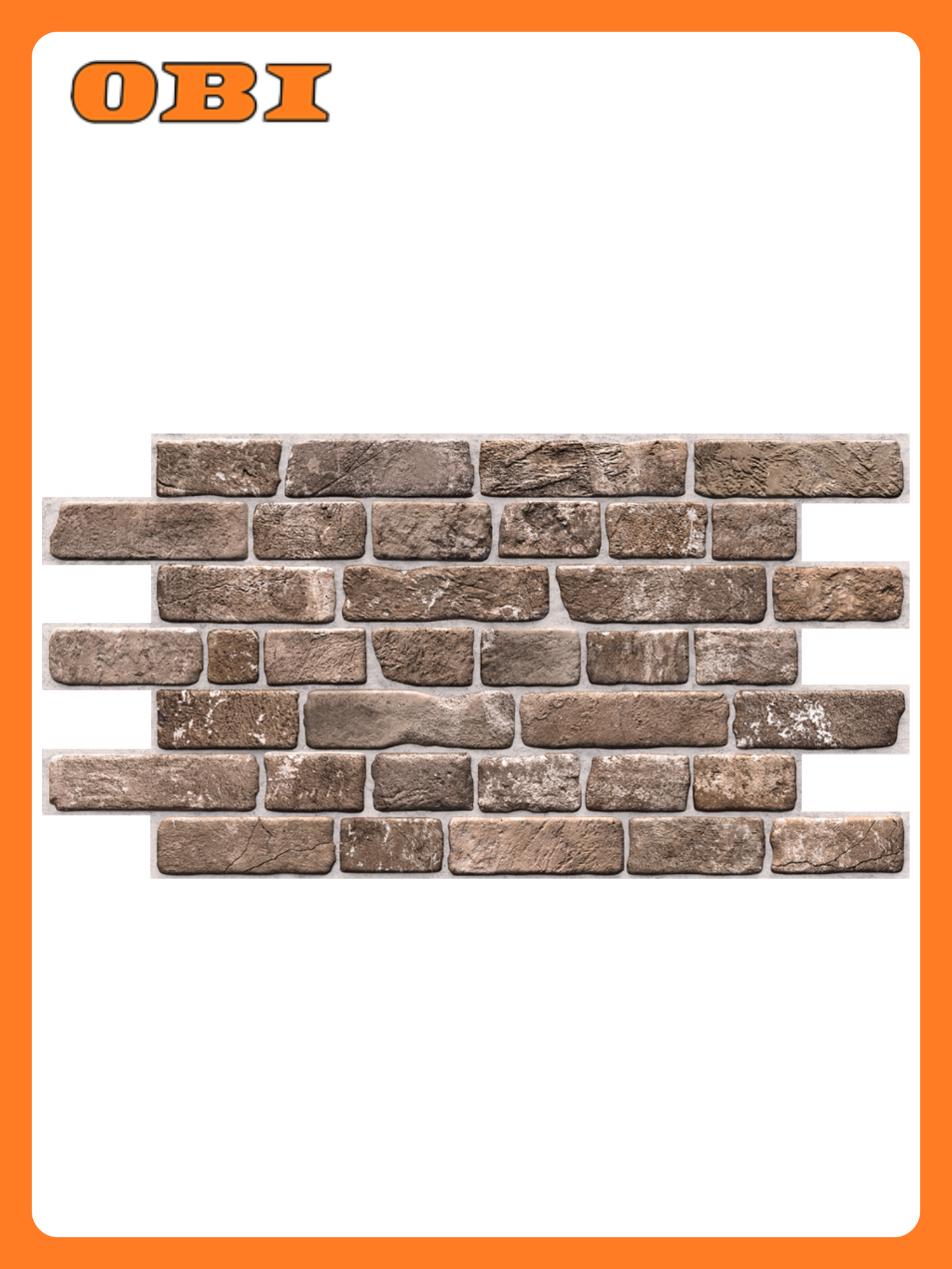 Панель ПВХ листовая 0,4мм кирпич "Ретро коричневый"